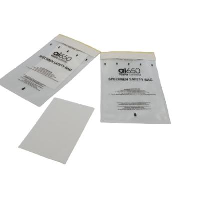 China PE Material Plastic Medical Disposable Biohazard Specimen Retrieval Transport Bags With Pocket for sale