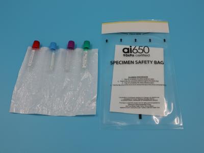 China 95kpa Kangaroo Pouch Plastic Specimen Zipper Bag Biological Laboratory Biohazard Specimen Bags With Pocket for sale