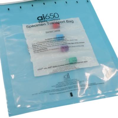China AI 650 Medical Specimen Bag with Preprinted Barcode 6x9 Inch for sale