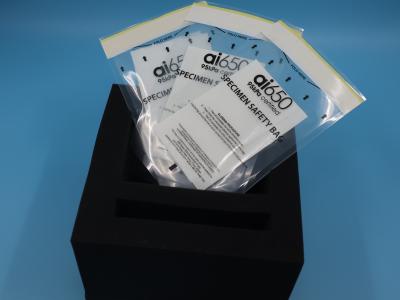China AI 650 95kPa Biodegradable Medical Biohazard Specimen Bag for sale