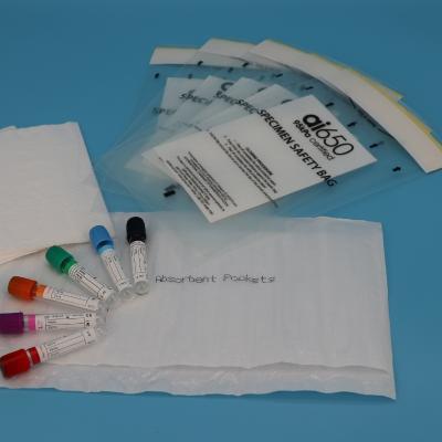 China AIC Specimen Transport Bags 95kpa Compliant Biohazard Secure Sample Bags for sale