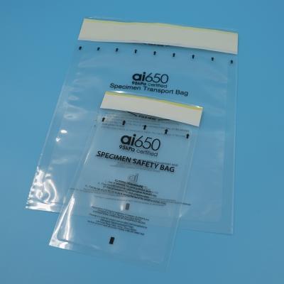 China 95kPa Specimen Transport Bag with UN 2814 UN 2900 UN 3373 Compliance and ICAO Packaging Instruction 650 for sale