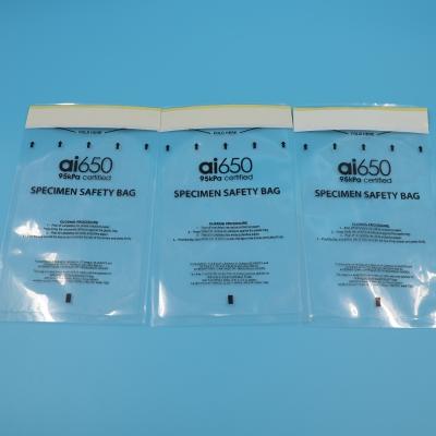 China Medical Biohazard Sample Bags 95 KPA Specimen Transport Bags With Absorbent Layer for sale