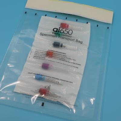 China Absorbent Lined Biohazard Specimen Bags For Secure Transport  Storage Of Blood Samples Lab Leak-Proof for sale