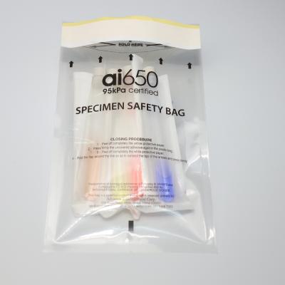 China Pharma Safety Bags 95 KPA Pressure Rated With Absorption Sleeves For Sample Collection for sale