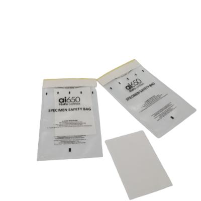 China Disposable UN3373 Biohazard Specimen Bags 95 KPa Pressure-Tested Specimen Transport Bag With Integrated 6 Bay Absorbent Pouch For Blood Collection Tubes for sale