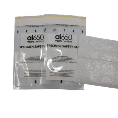 China Disposable UN3373 Biohazard Specimen Bags 95 KPa Pressure-Tested Specimen Transport Bag With Integrated 6 Bay Absorbent Pouch For Blood Collection Tubes for sale