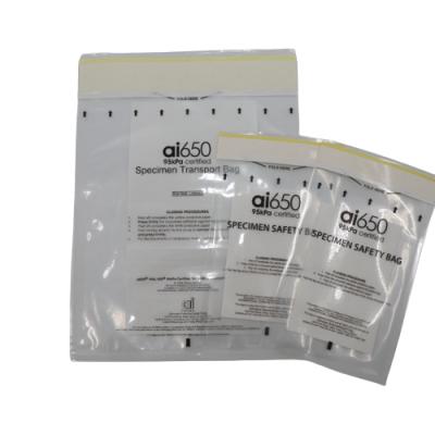 China 3 Layer Adhesive 95kPa Specimen Bag – Heat Sealed Pathology Transport Bags With Document Pouch for sale