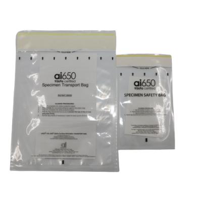 China Biohazard Specimen Bag 95kPa Specimen Bag Medical Transport Bag & Biohazard Bag For Laboratory Safety for sale