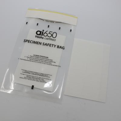 China 95kPa Medical Specimen Safety Bag Broken Tube Protection For Biological Sample Shipping for sale