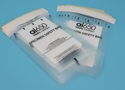 China Customizable 95kPa Specimen Transport Bags / Biological Hazard Bag IATA Approved for sale