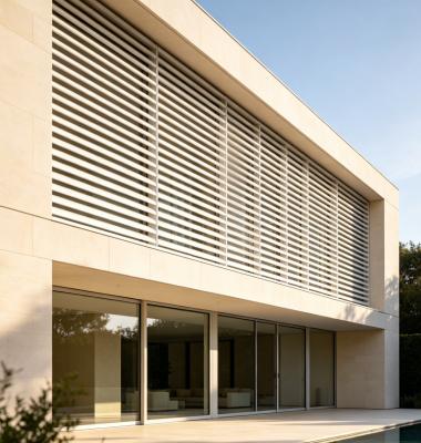 China Customized 6063-T5 Aluminum Louver Powder Coated For Sun Shade And Ventilation for sale
