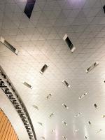 China Triangle Aluminum Ceiling Panels Customized For Curved Public Interior Space for sale