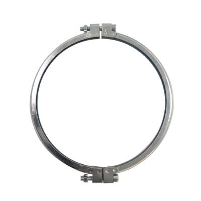 China Galvanisiertes Bolzen-Staub-Kollektor-Spannband 80MM-300MM des Rohr-M6 zu verkaufen