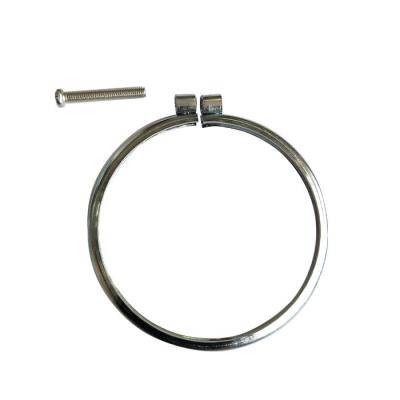 China 0.8mm 1.0mm Single Bolt Ductwork U Type Pipe Clamp Without Sealing Ring Rustproof for sale