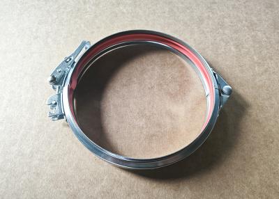 China Laagdrukvoerende hoogkoppelende slangklemmen gegalvaniseerd 80-600 mm for sale
