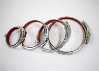 China Custom Size Ductwork Galvanized Pipe Clamp With Red Rubber Lining for sale
