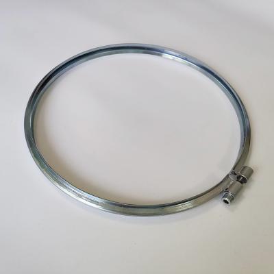 China Galvanized Bolted Ring V Type Pipe Clamp For  Modular Dust Collection Ducting for sale