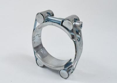 China Metal Heavy Duty Pipe Clamps Adjustable Double Heavy Duty Bolt Double Band Hose Clamp for sale