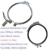 China 4 Inch Dust Extraction Galvanized Pipe Clamp for sale