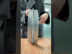 Circular ventilation duct interface fixed with galvanized flange and clamp