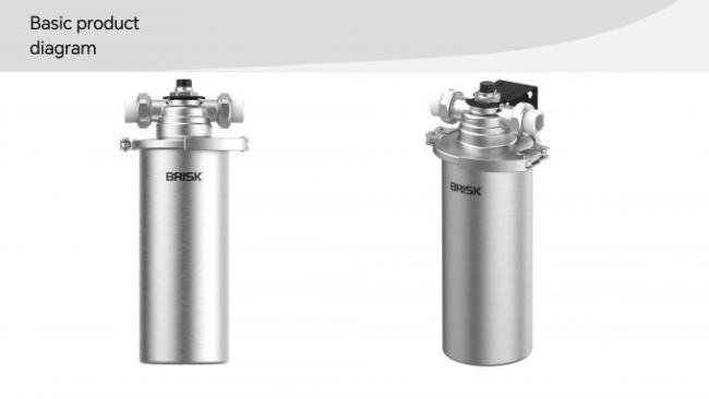 Stainless Steel 5-Micron Filtration Pre-Filter with Manual Pressure Relief Valve 0
