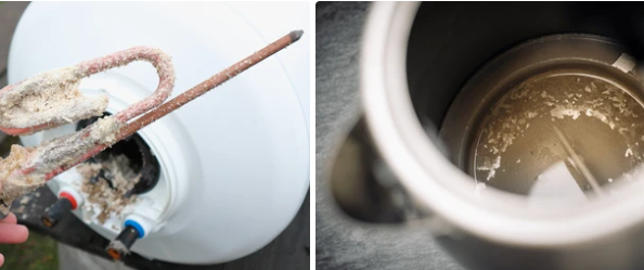 Hard water scale formation diagram