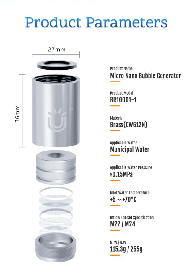 Close-up of nano bubble technology