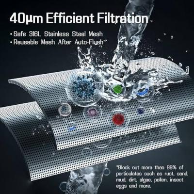 China NSF Certified 316L Mesh Reusable High Flow Intelligent Control Full Automatic Water Prefilter for sale