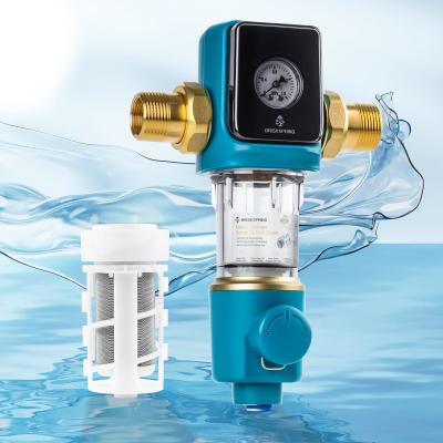 Cina Prefiltro di sedimenti di 40 micron di qualità superiore con raschiatore di retrolavaggio automatico senza BPA per uso domestico in vendita