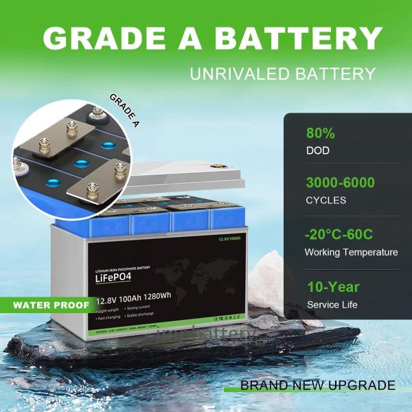 Quality 12.8V 100AH Lifepo4 Battery Pack LFP Lithium Ion Battery For Motorhome for sale
