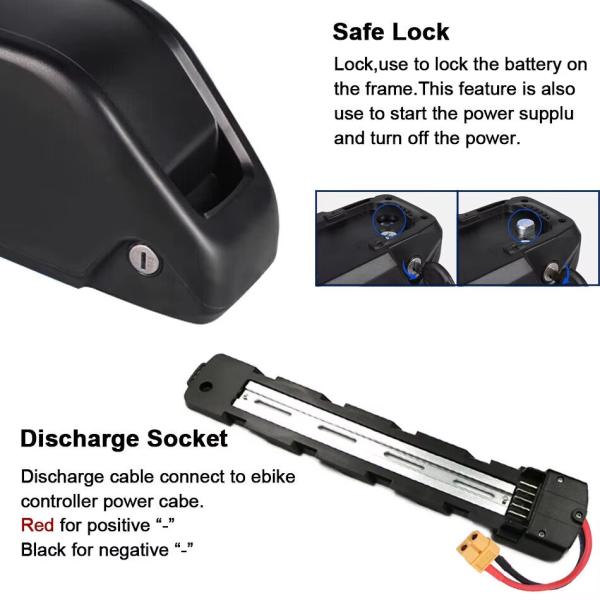 Quality Polly Down Tube lithium Ebike Battery Pack 36V 48V 30ah for sale