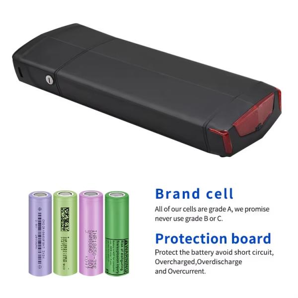 Quality Rear Rack Lithium E Bike Li Ion Battery For Electric Bikes 36v 13Ah 15Ah 17AH 17 for sale