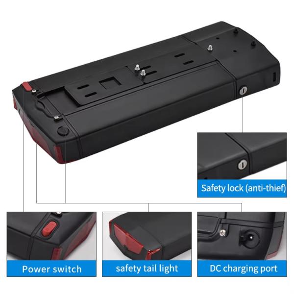 Quality Rear Rack Lithium E Bike Li Ion Battery For Electric Bikes 36v 13Ah 15Ah 17AH 17 for sale
