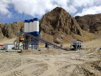 Quality HZS60 Concrete Batching Plant 105Kw Concrete Batching Machine Easy Installation for sale