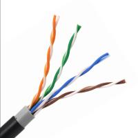 China Outdoor Cat5e UTP LAN Cable 305m 1000ft 24AWG Bare Copper Double Jacket for sale