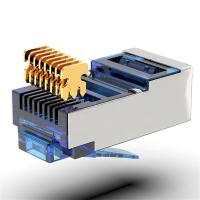 China Shielded RJ45 8P8C Modular Plug CAT6 CAT7 Network Connector 50u Gold Plated for sale