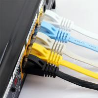 China 32AWG Cat6 Flat Ethernet Cable 100ft Oxygen-Free Copper RJ45 Network Patch Cord for sale