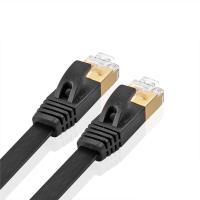 China Cat7 SSTP Shielded Ethernet Cable 6.5mm RJ45 Gold Plated 30AWG LAN Network Cord for sale