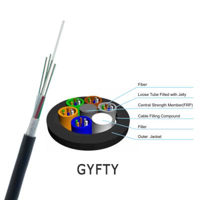 Cina GYXTW 9 / 125 OS2 Fiber Optic Single Mode Cable 4 - 48 Cores For Duct / Aerial in vendita