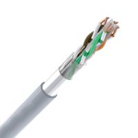 China Cat6 UTP Flat Ethernet Network Cable 305m 24AWG Copper Grey PVC for sale