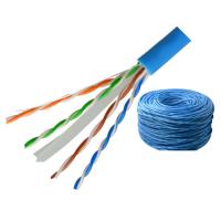 China Cat6 UTP Flat Ethernet Network Cable 305m 24AWG Copper Grey PVC for sale