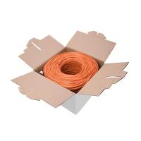 China Cat6 UTP Flat Ethernet Network Cable 305m 24AWG Copper Grey PVC for sale