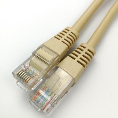 China UTP Cat5e Rj45 To RJ45 Network Ethernet Patch Cord Cable Yellow for sale