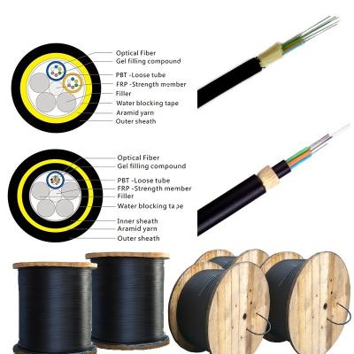 China 100M 200M Span Adss G652D Fiber Optic Cable Non Metallic 72 96 Core for sale