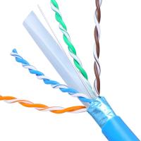 China Custom Indoor Cat6 Cat6a LAN Cable 300Mhz Frequency Pure Copper 0.57mm for sale