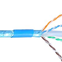 China Custom Indoor Cat6 Cat6a LAN Cable 300Mhz Frequency Pure Copper 0.57mm for sale