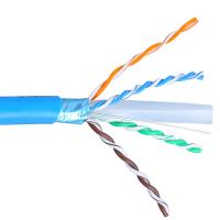 China Custom Indoor Cat6 Cat6a LAN Cable 300Mhz Frequency Pure Copper 0.57mm for sale