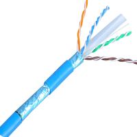 China Custom Indoor Cat6 Cat6a LAN Cable 300Mhz Frequency Pure Copper 0.57mm for sale