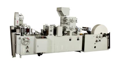 China Multi Fold Handkerchief Manufacturing Machine 1/6 Folded 4 Ply Steel Roller Embossing for sale